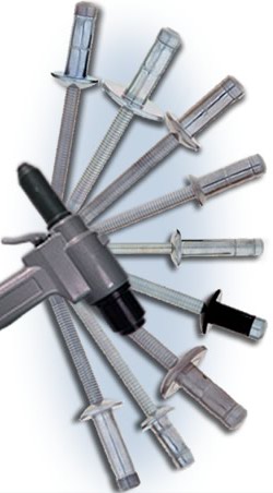 Blue Pneumatic Blind Rivets Orlock, Ornilock, Orlock Plywood